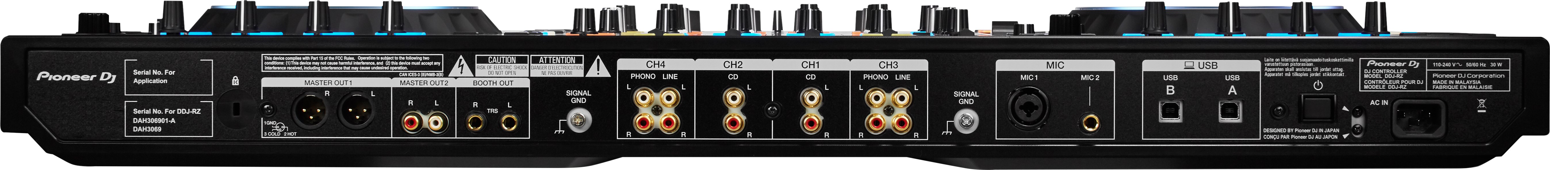 DDJ-RZ 4-channel professional DJ controller for rekordbox (black ...