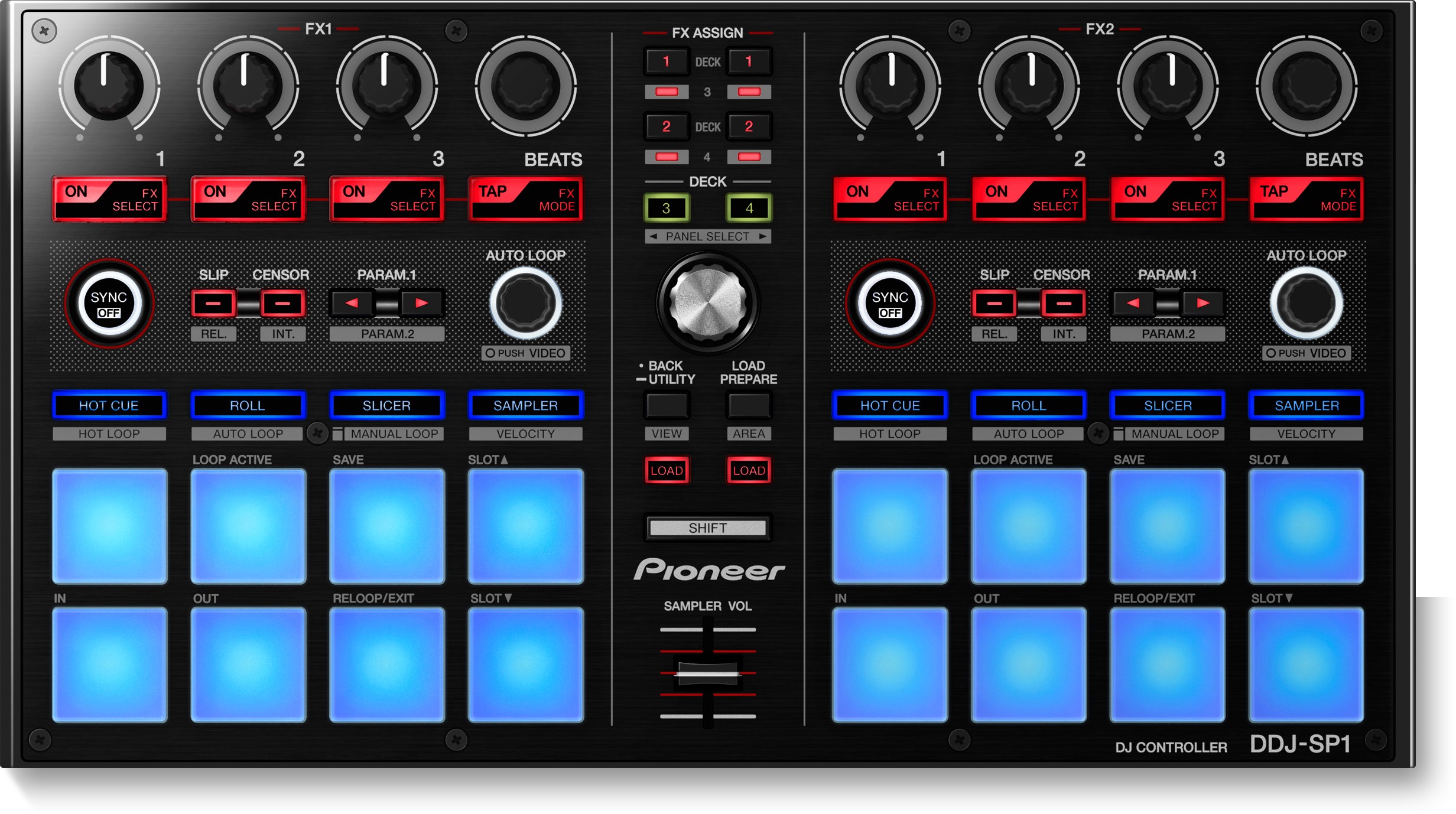 DDJ-SP1 Sub controller for Serato DJ Pro (black) - Pioneer DJ