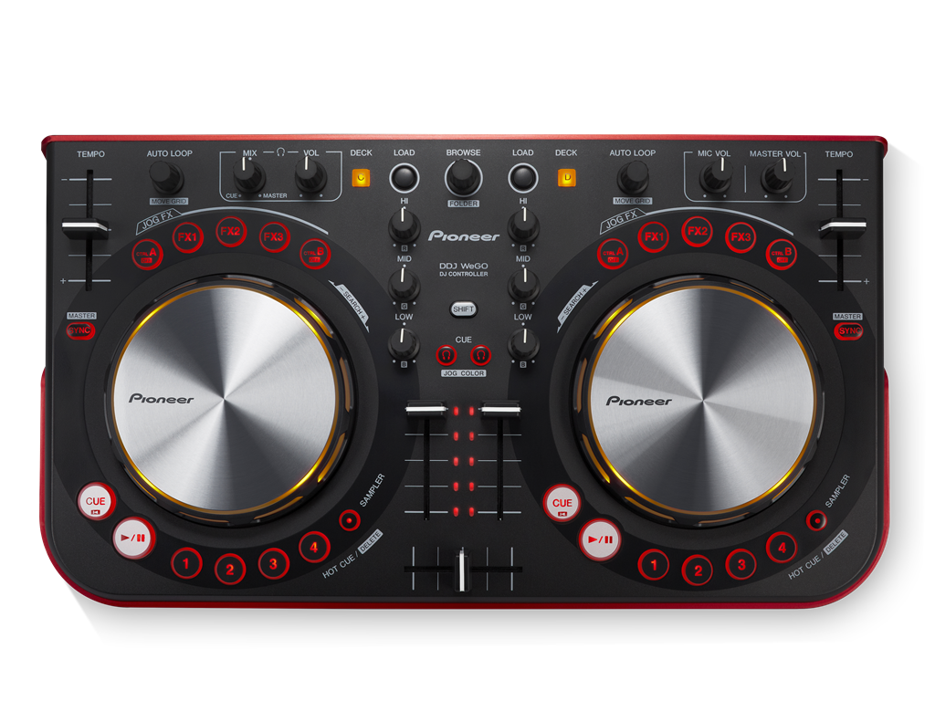DDJ-WeGO-R (archived) Multi-colour, compact DJ software controller (red ...
