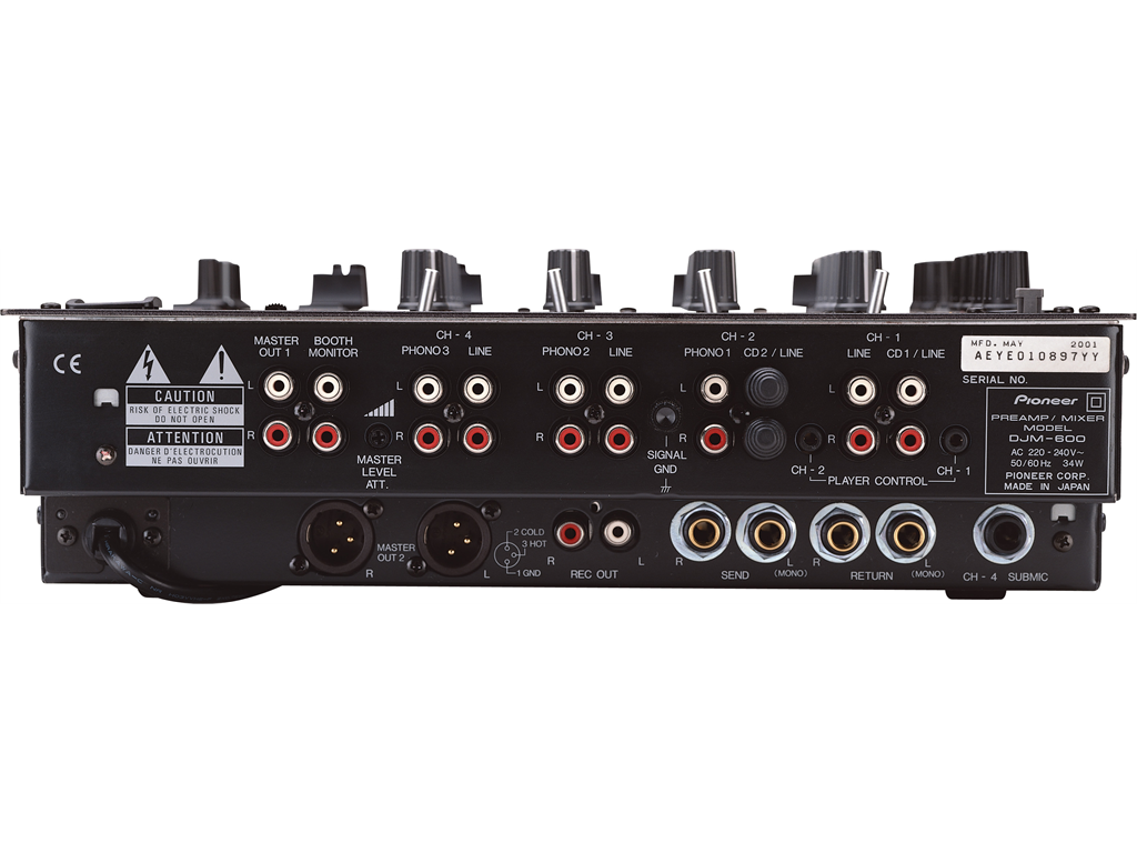 DJM-600 (archived) 4-channel effects mixer (black) - Pioneer DJ