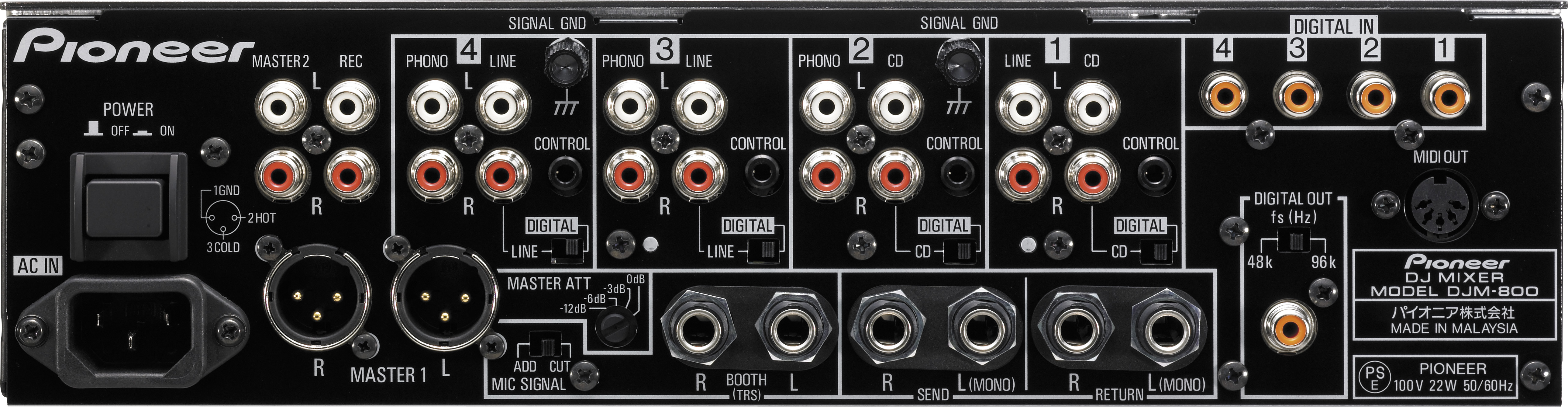 DJM-800 (archived) 4-channel high-end digital mixer (black) - Pioneer DJ