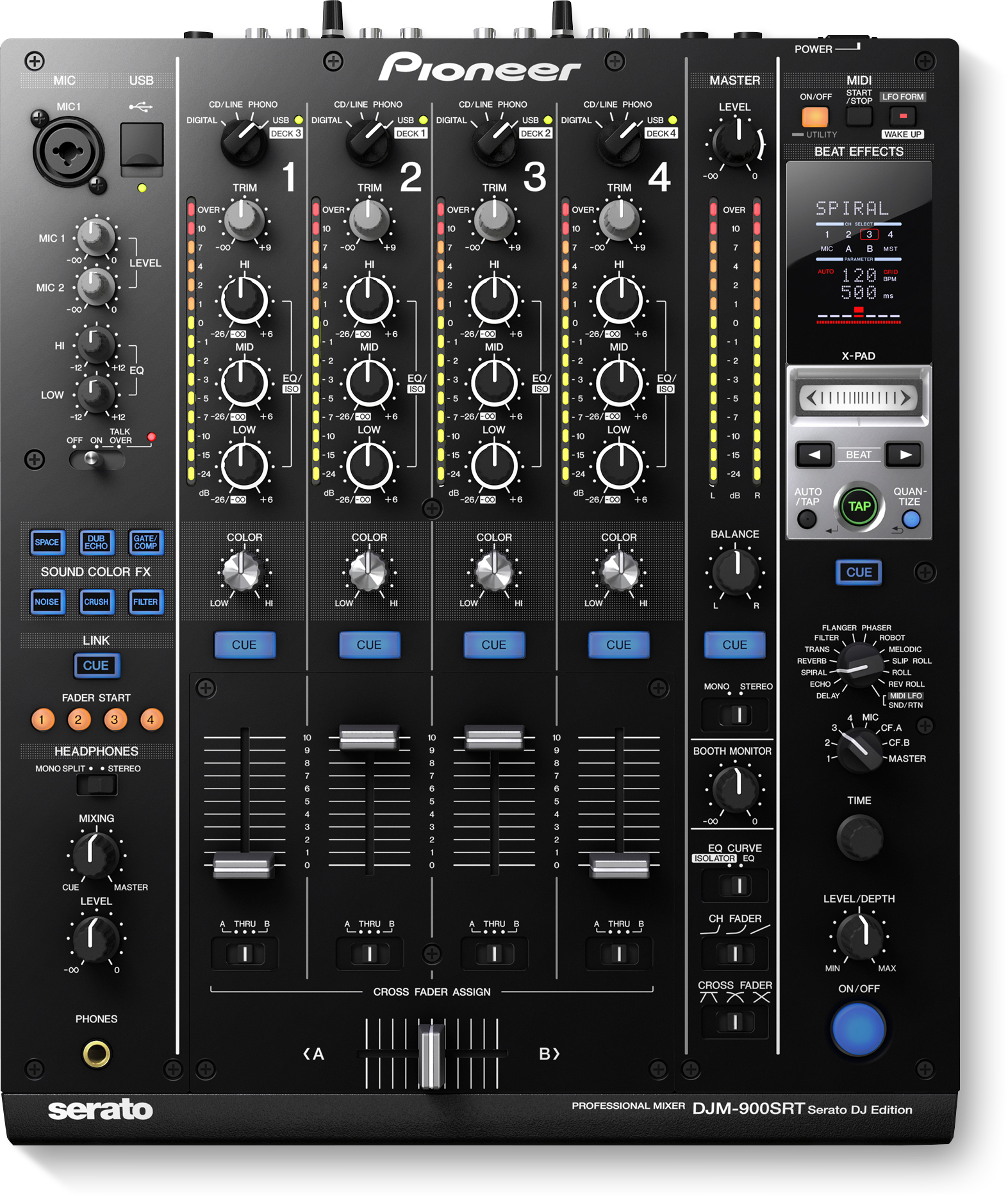 DJM-900SRT (archived) 4-channel mixer for Serato DJ Pro (black ...