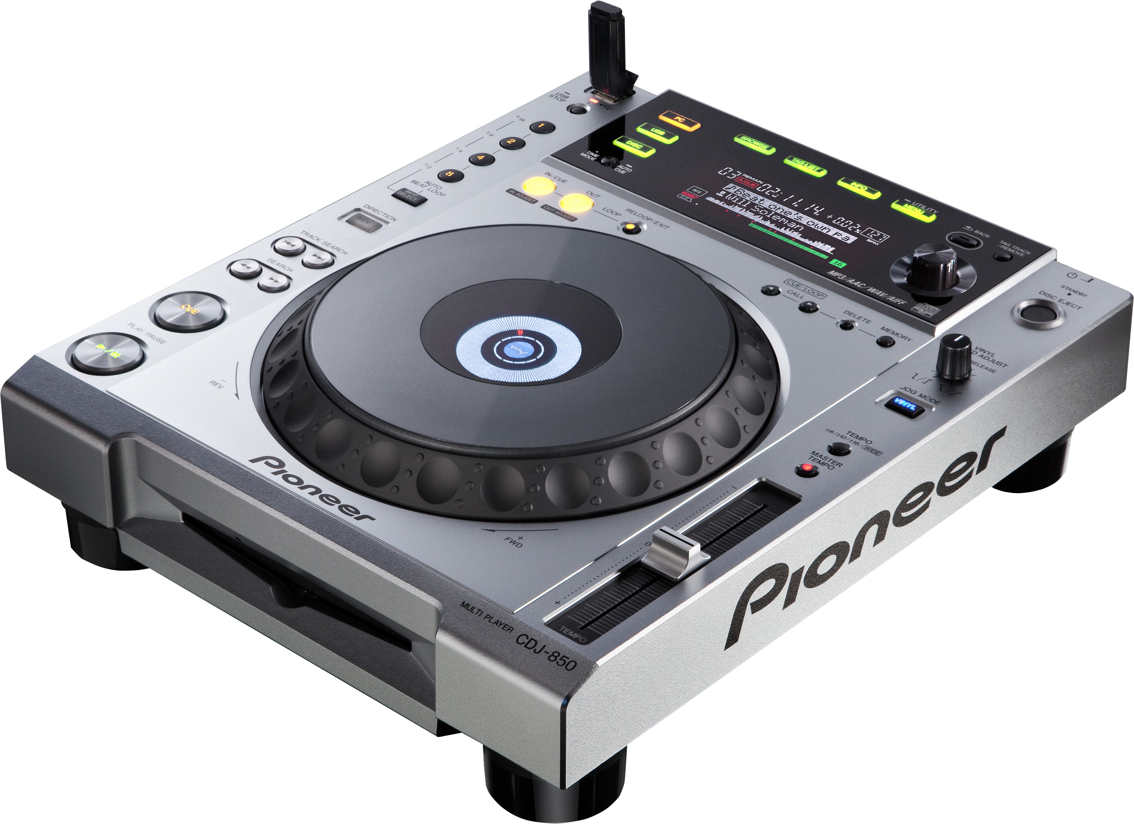 CDJ-850 (已存档) DJ multi player with disc drive (silver) - Pioneer DJ