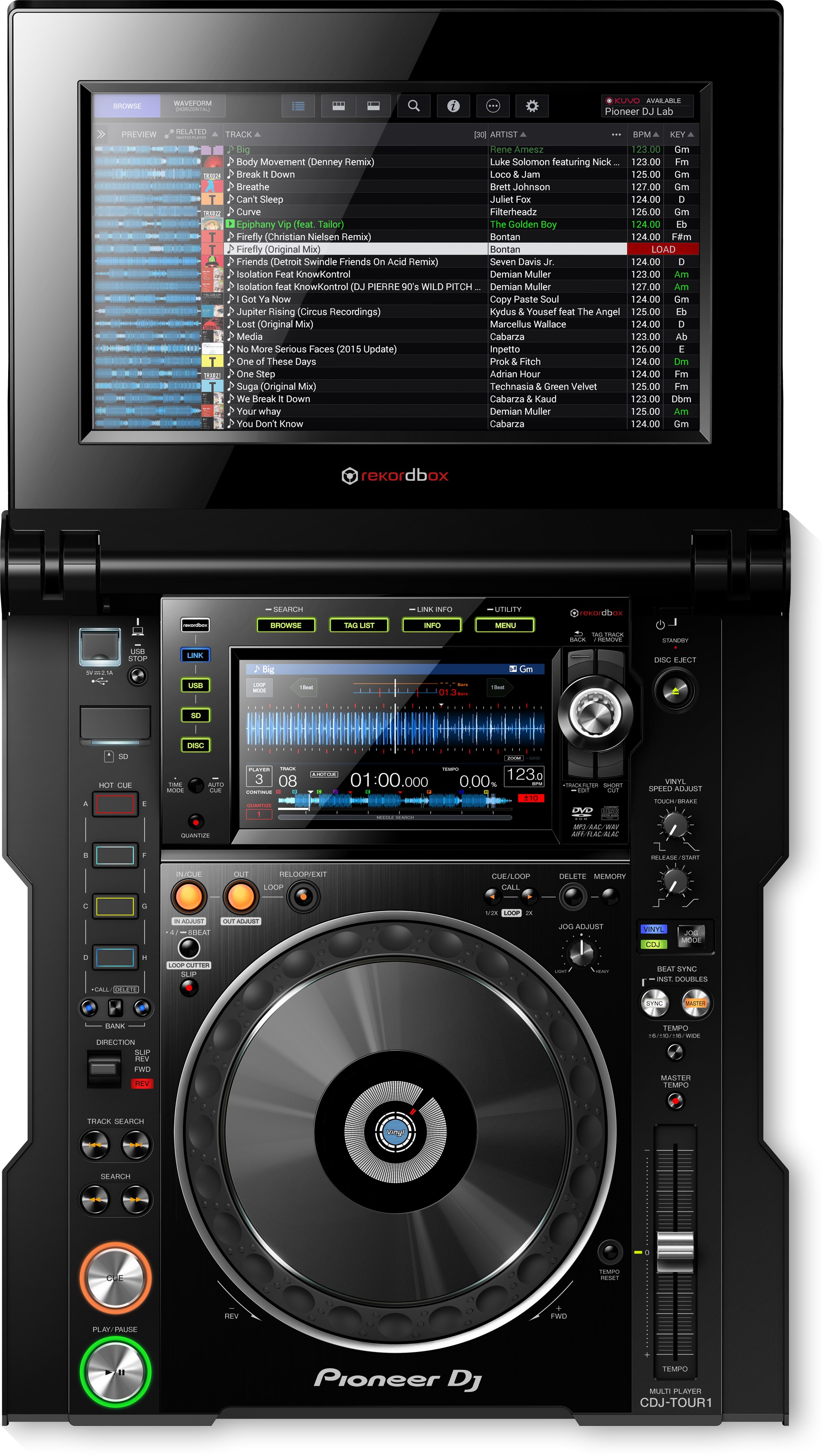 CDJ-TOUR1 TOUR system multi player with a fold-out touch screen (black ...