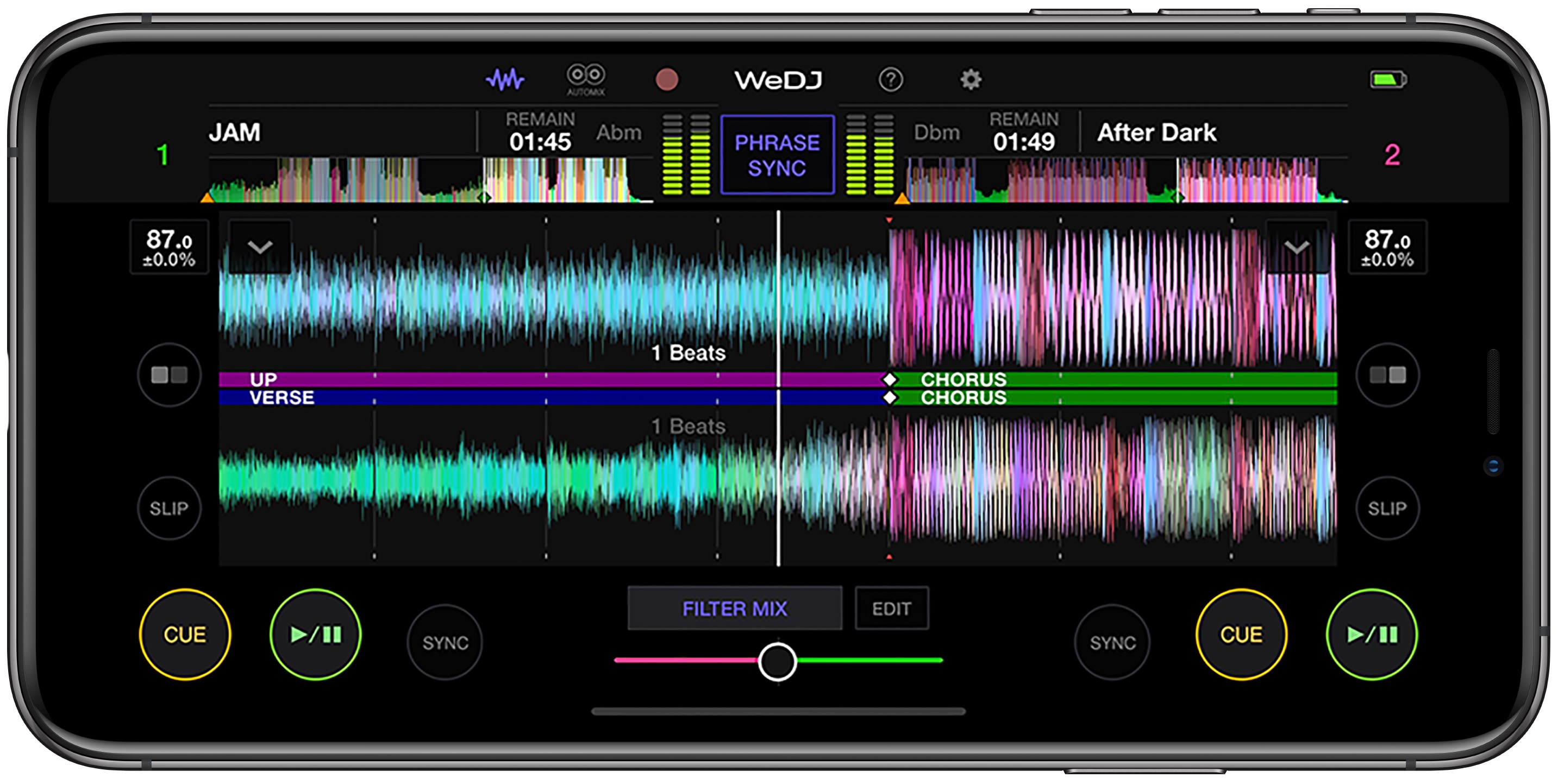 WeDJ for iPhone Mobile DJ app for iPhone (DJ app) - Pioneer DJ